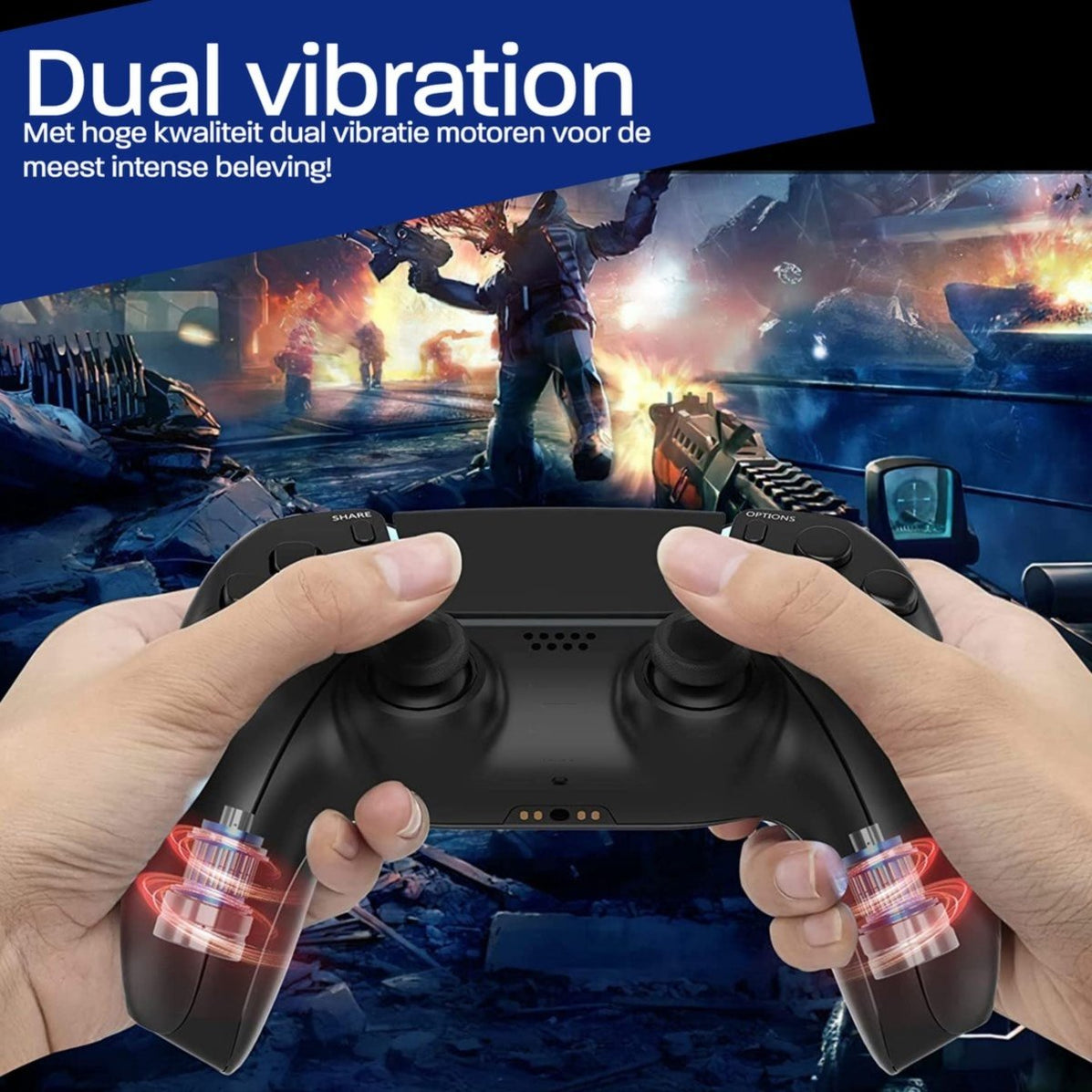 PS4 Controller met Dual Shock - PS3 Compatibel - Draadloos — Phreeze