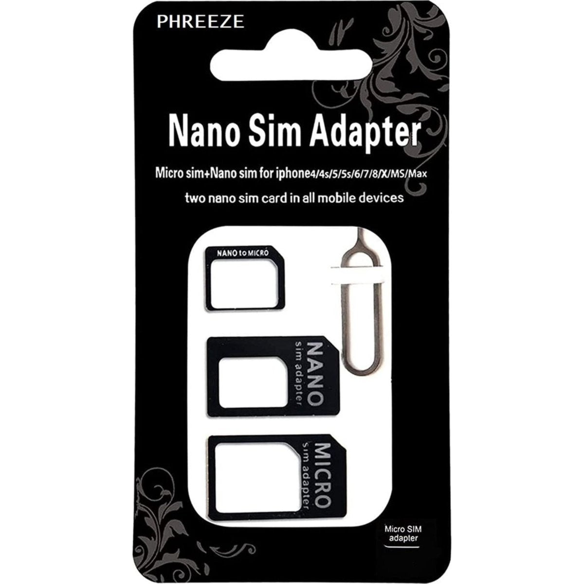 Sim Adapter Set - Nano Simkaart Converter & Verwijdertool — Phreeze